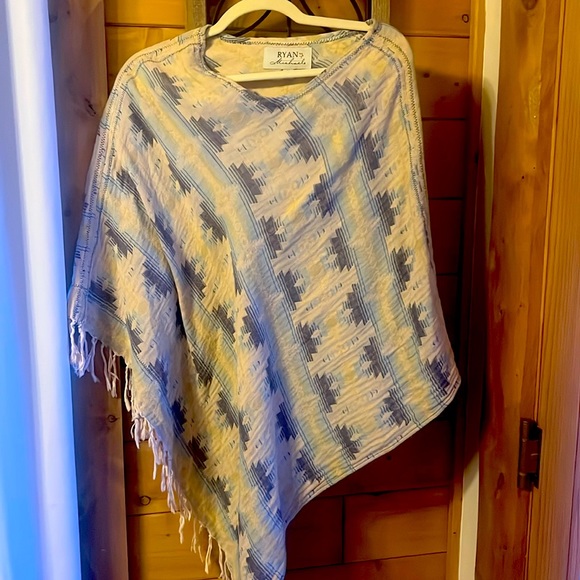 Ryan Michael | Tops | Ryan Michael Southwest Poncho Sz Med | Poshmark